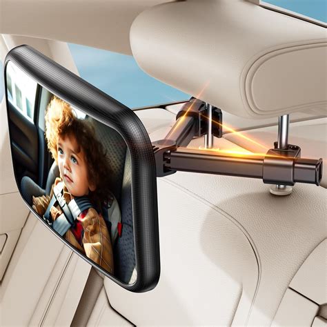 Miroir Voiture Bébé Retroviseur Siege Voiture Bebe Incassable Miroir Bébé Voiture 360°rotation