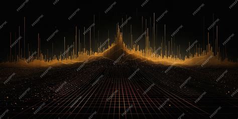 Premium Ai Image Generative Ai Abstract Golden And Black Colors Background Data Visualization