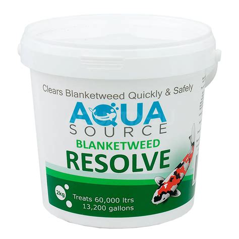 aqua source blanketweed resolve 2kg pond green clear water treatment