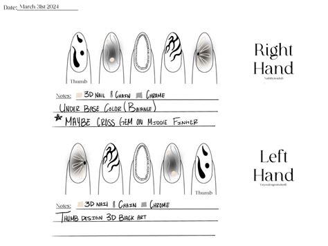 Nail Art Planner Nail Design Template Digital Download Etsy