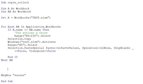 Vbaswitch Entre Classeurs Ouverts
