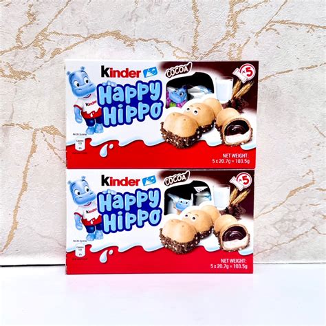 Kinder Happy Hippo Cocoa Creme Chocolate Chocolate Biscuits Shopee
