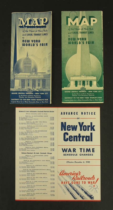 83 Nyc Pacemaker Menus Passenger Time Tables Etc