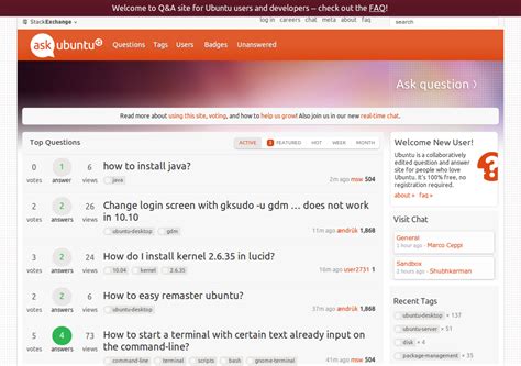 Ask Ubuntu Stack Exchange Site Out Of Beta New Awesome Domain OMG