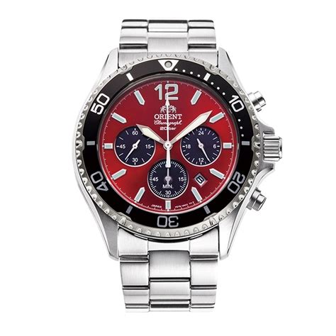 Orient Ra Tx0207r10b Mako Solar Chronograph Bracelet Watch W2993 F