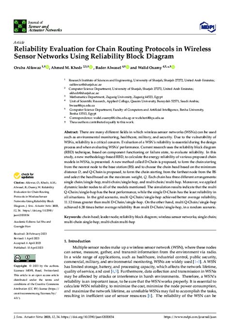 Pdf Reliability Evaluation For Chain Routing Protocols In Wireless