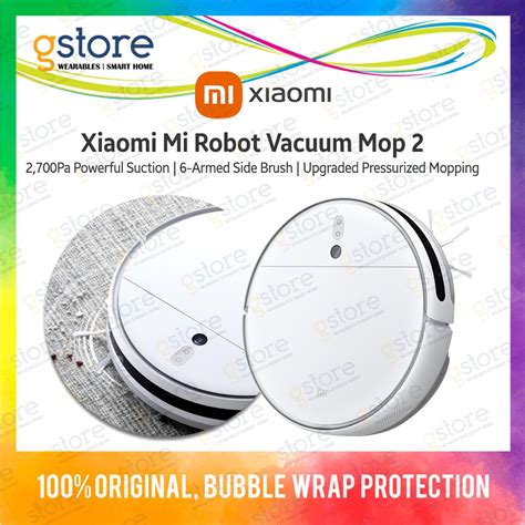 Hot Xiaomi Mi Robot Vacuum Mop Pa Suction Armed Side Brush Pressurized Mopping