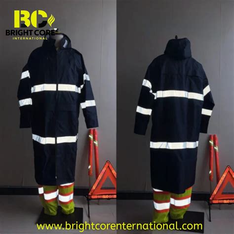 100 Polyester Navy Safety Rain Suit Bright Core International