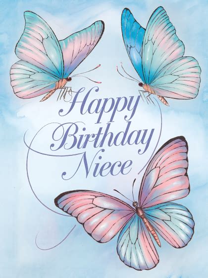 Free Happy Birthday Niece Card With Butterflies