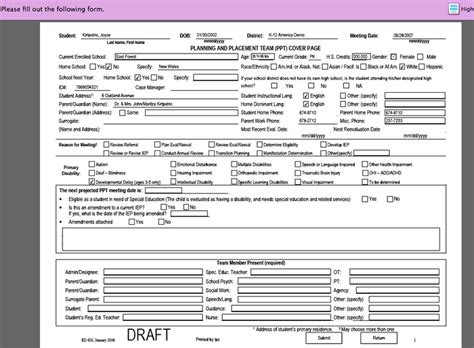 Blank Iep Template 1 Templates Example Templates Example In 2023 Iep Goals Special