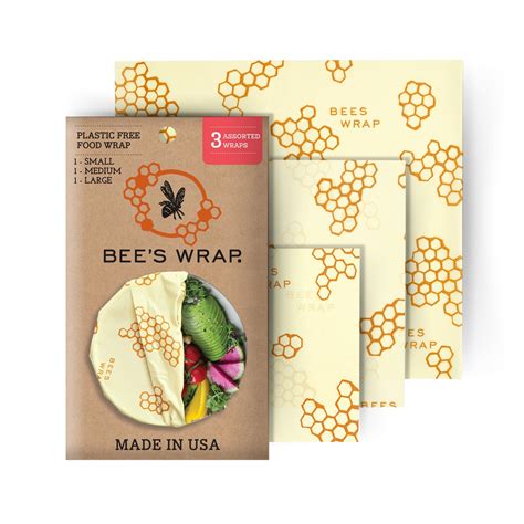 Bees Wrap Set Of 3 Assorted Size Wraps Beige Uk Home