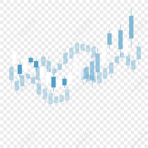 Stock K Line Chart Upward Trend Commercial Investment Market Blue Candle Chart Png Free Download