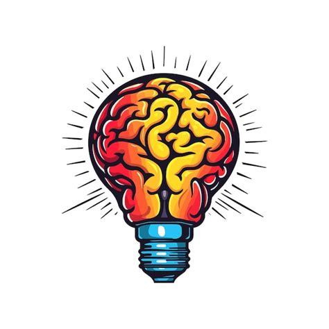 Premium Vector Lightbulb With A Brain