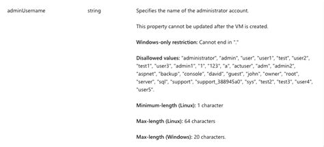 Azurermlinuxvirtualmachine And Azurermwindowsvirtualmachine Adminusername And