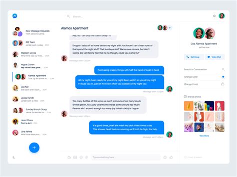 Facebook Messenger Redesign By Alex Banaga Healthcare Website Web