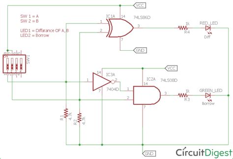 Half Subtractor Circuit And Its Construction
