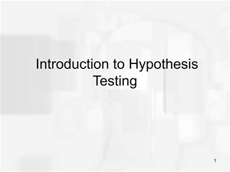 Hypothesis Testing Ppt