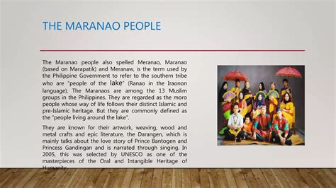 The Maranao Tribe Pptx