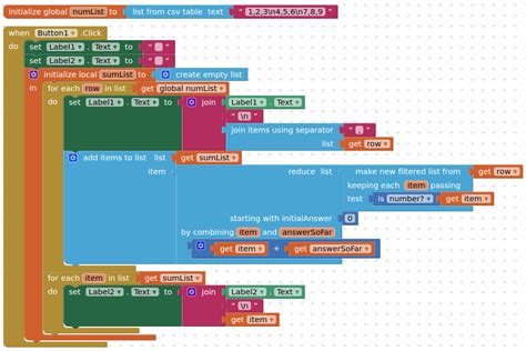 sum of values in csv row mit app inventor help mit app inventor
