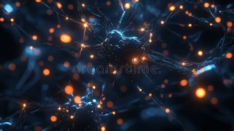An Abstract Visualization Of A Neural Network Showing Interconnected