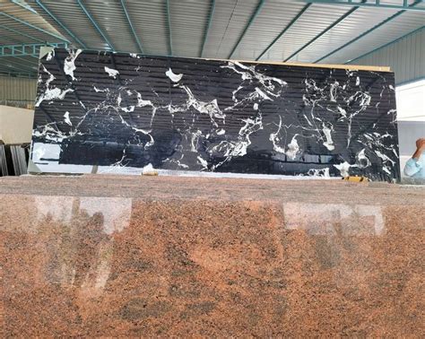 White Engineering Marble Slab For Flooring Thickness 16 17 Mm At Rs