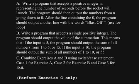 Solved A Write A Program That Accepts A Positive Integer N