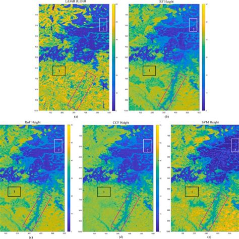 Validations Plots For Individual Algorithms Versus Lidar Rh100 For The