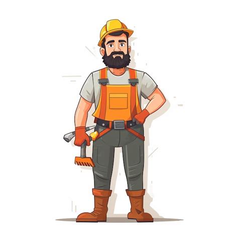 Premium Vector Construction Worker Cartoon Vector