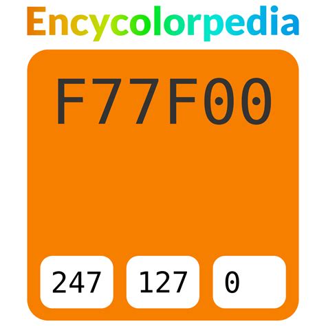 University Of Tennessee Orange F77f00 Hex Color Code Hex Colors