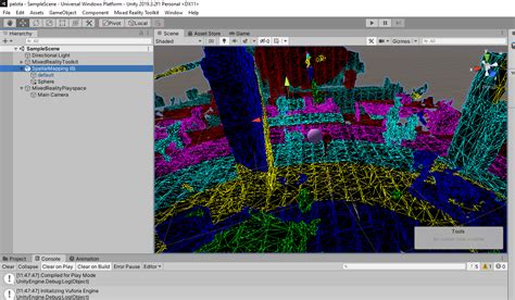 Hololens The Ball Goes Through The Ground In Holo Lens But In Unity It Works Well Spatial