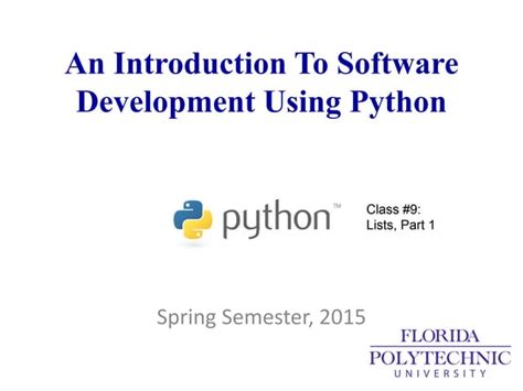 An Introduction To Python Lists Part 1 Ppt