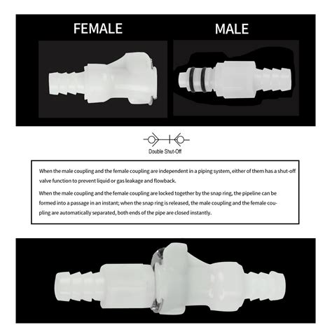 Bbtus 14 38 516 Plastic Hose Barb In Line Quick