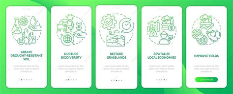 Onboarding Mobile App Screen Featuring Regenerative Culture And Green
