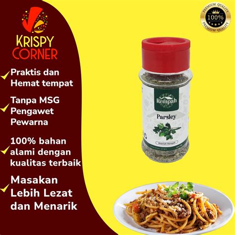 Jual Parsley Kering Daun Parsley Bubuk Dry Parsley Leaves Italian Herbs Seasoning Shopee