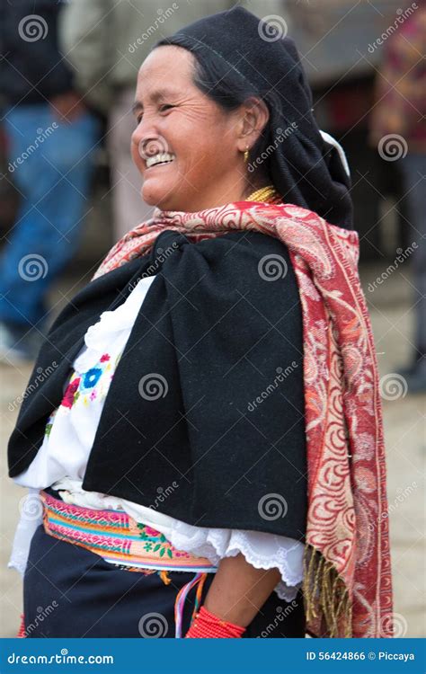 Woman From The Mestizo Ethnic Group In Otavalo Ecuador Editorial Photo