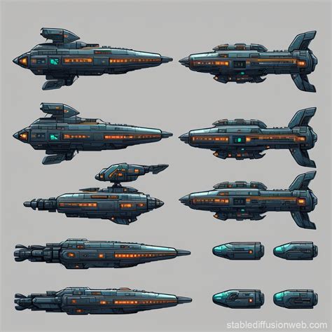 Japanese Sci Fi Spaceship Sprite For 2d Shooter Stable Diffusion Online Japanese Sci Fi Spaceship Sprite For 2d Shooter Stable Diffusion Online