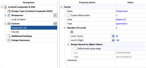 Response Surface Method Reliability Designs Example