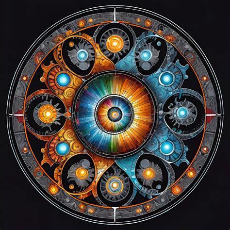 Fibonacci Sequence Circular Spiral Illustration For Adults Beautiful