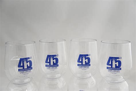 Cape Cod Life 45th Anniversary Stemless Wine Glasses Cape Cod Life Shop