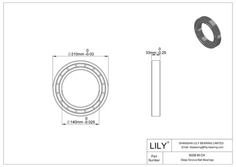 6028 M C4 High Temperature Bearing FAG LILY Bearing