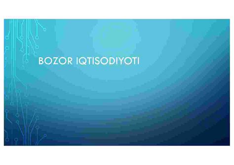 Bozor Iqtisodiyoti Alldata