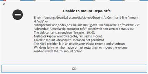 Linux Cannot Mount Ntfs Partitions Because Of Windows 10 Super User