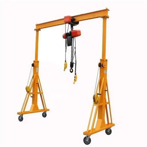 Simple Installation Of Movable Hand Push Gantry Small Gantry Crane For