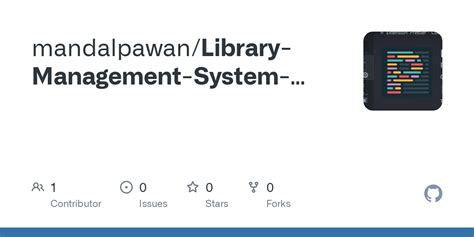 Github Mandalpawan Library Management System Python