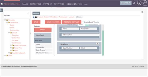 Screenshot Of Module Layouts In Suitecrm Outperform It