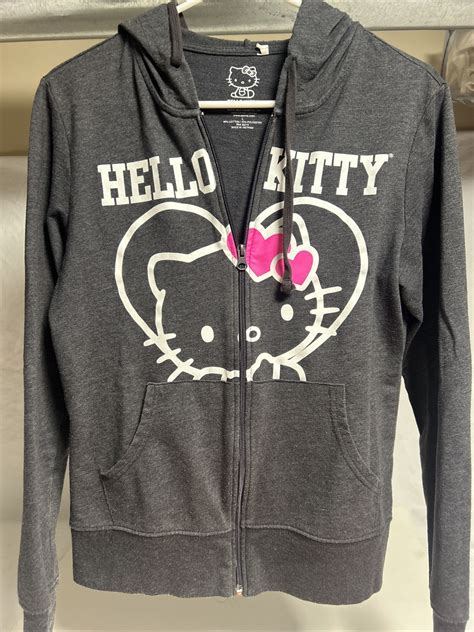 Hello Kitty Zip Up Hoodie Hello Kitty Vintage Zipper Gem