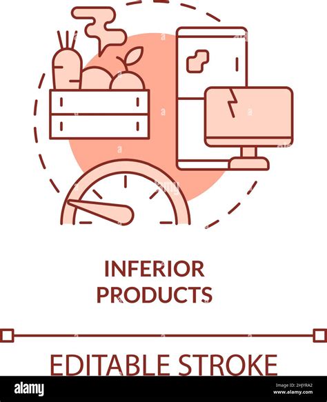 Inferior Products Red Concept Icon Stock Vector Image And Art Alamy