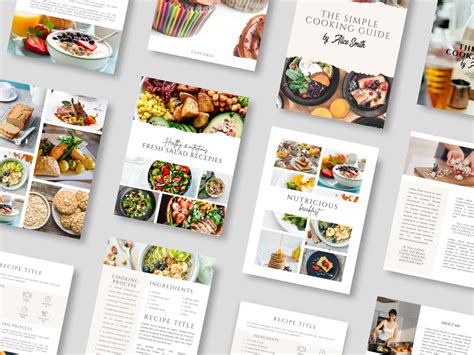 editable and printable cookbook template recipe book template