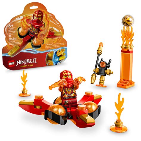 LEGO NINJAGO Kai S Dragon Power Spinjitzu Flip Red Ninja Toy Building Set With Kai