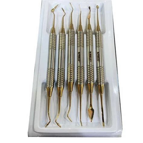 Stainless Steel Manual Dental Composite Non Stick Filling Instruments Kit For Hospital 6